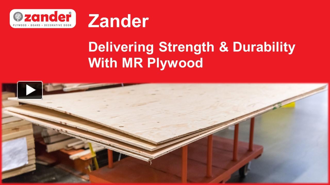 Delivering Strength & Durability With MR Plywood presentation | free to ...