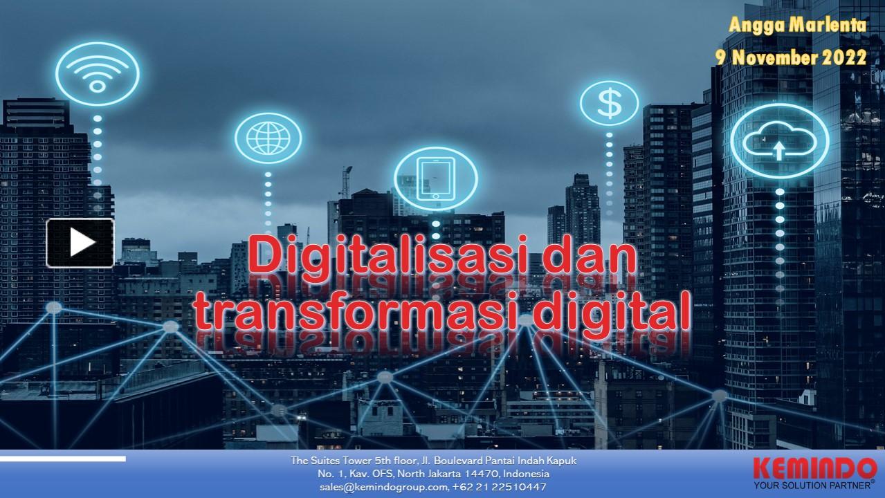 Digitalisasi dan Transformasi Digital presentation | free to download