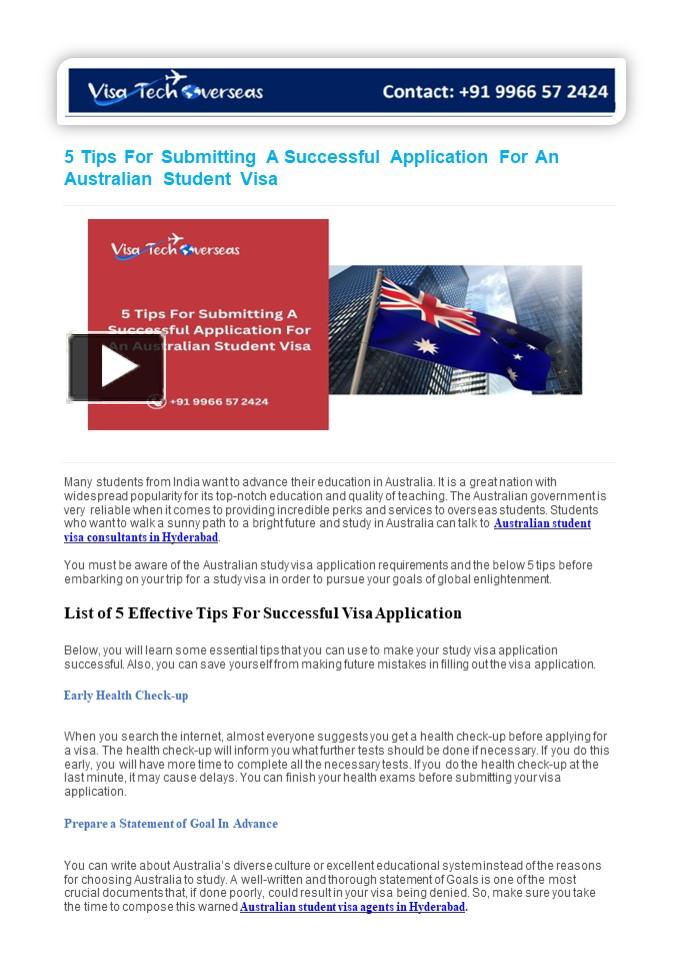 5 Tips For Submitting A Successful Application For An Australian ...