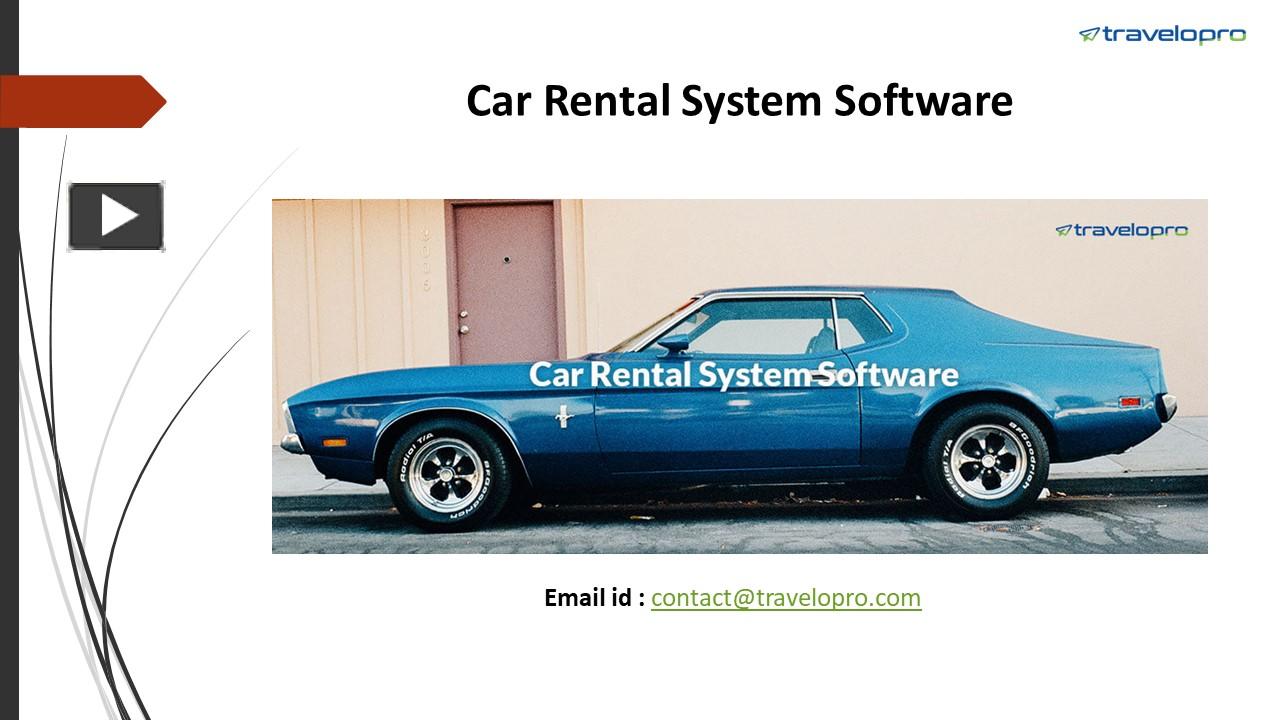 Car Rental System Software presentation | free to download