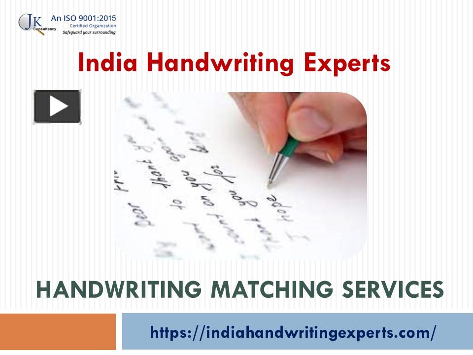 PPT – Handwriting Matching Services – India Handwriting Expert ...