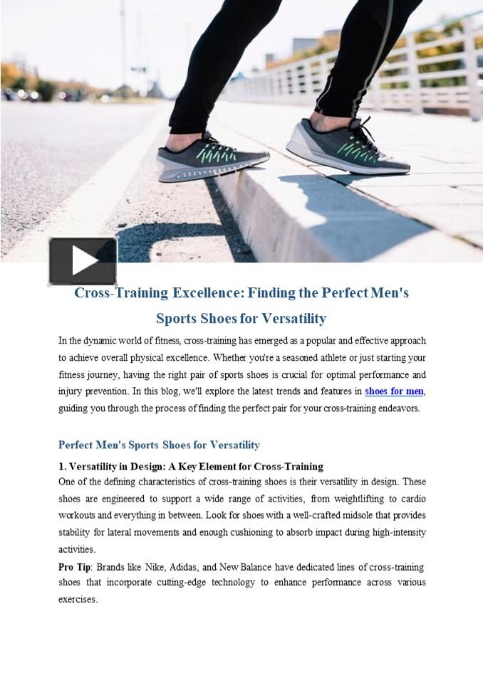 PPT – Cross-Training Excellence: Finding the Perfect Men's Sports Shoes ...