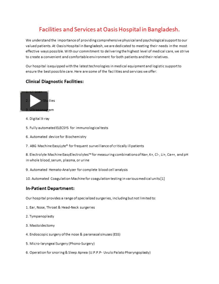 PPT – Oasis Hospital Sylhet PowerPoint presentation | free to download ...