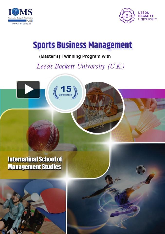PPT – ISMS Pune MBA in Sports Business Top MBA College PowerPoint ...