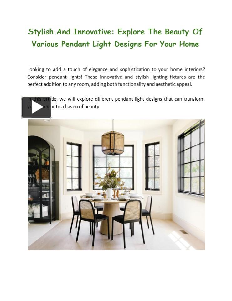 Stylish And Innovative: Explore The Beauty Of Various Pendant Light ...