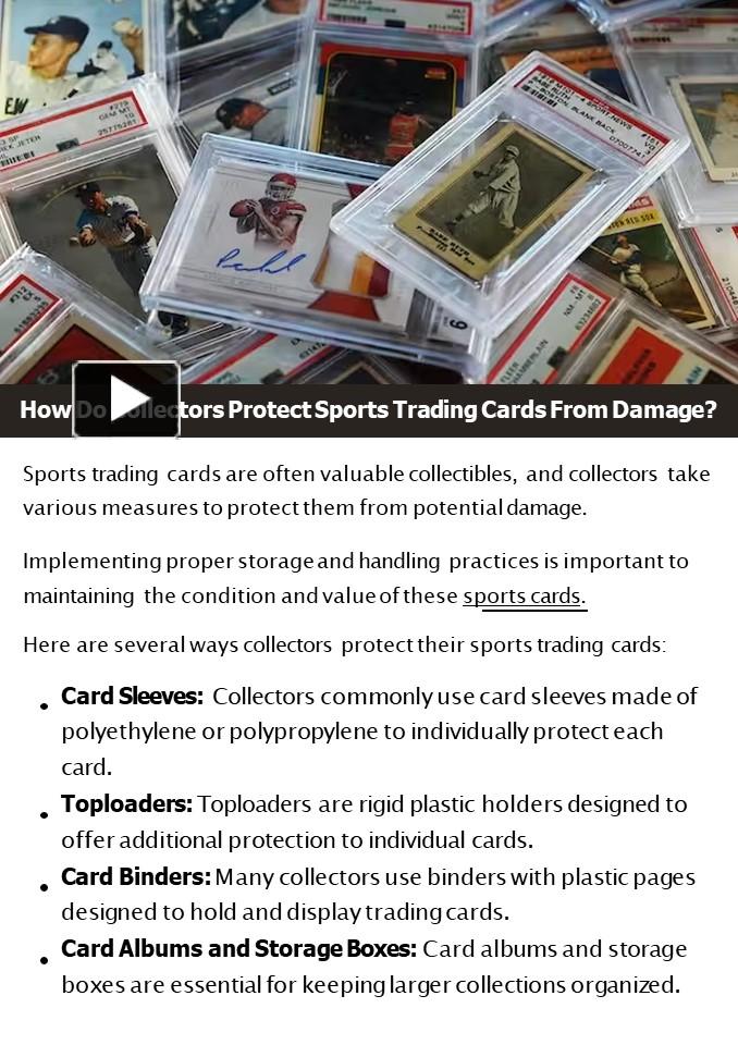 PPT – How Do Collectors Protect Sports Trading Cards From Damage ...