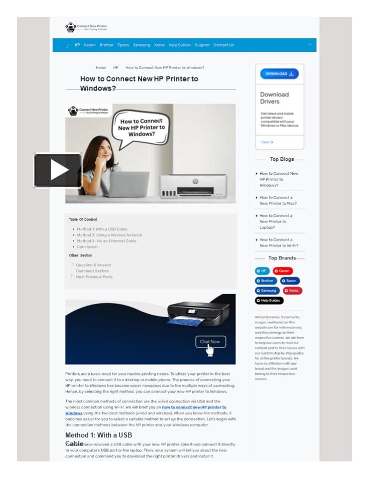 PPT – How to Connect New HP Printer to Windows? PowerPoint presentation ...