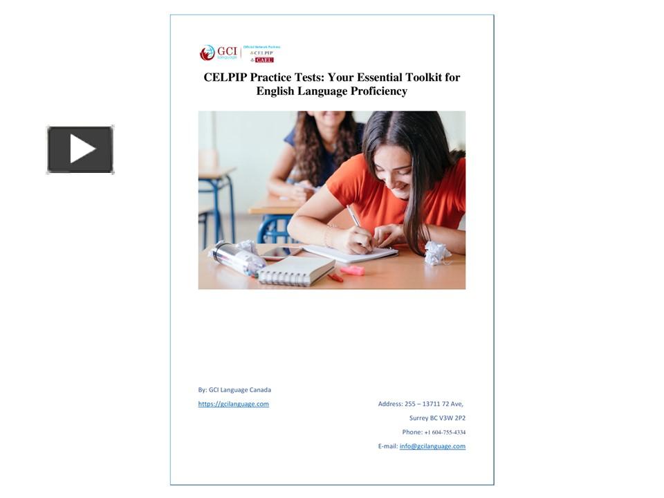 PPT – CELPIP Practice Tests: Your Essential Toolkit for English ...