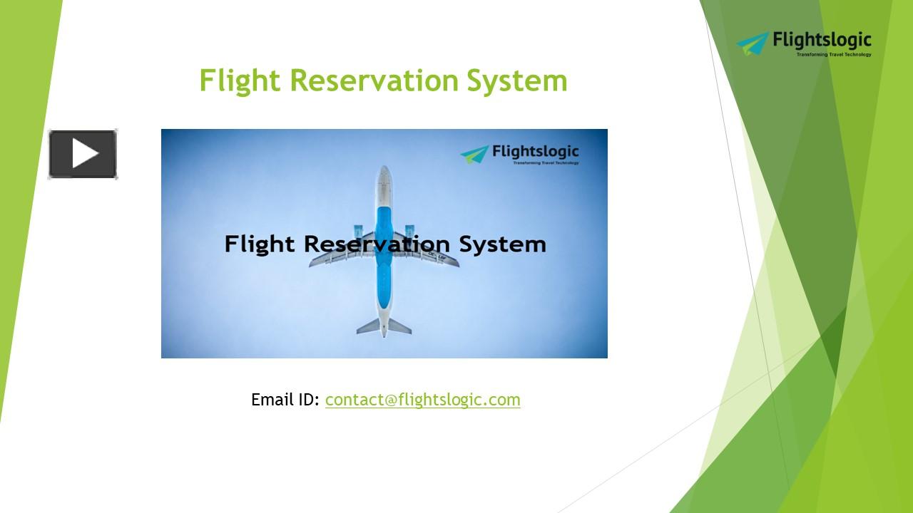 Flight Reservation System presentation | free to download