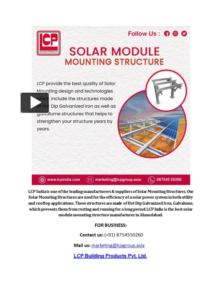 PPT – Solar Module Mounting Structure Exporters in Ahmedabad PowerPoint ...