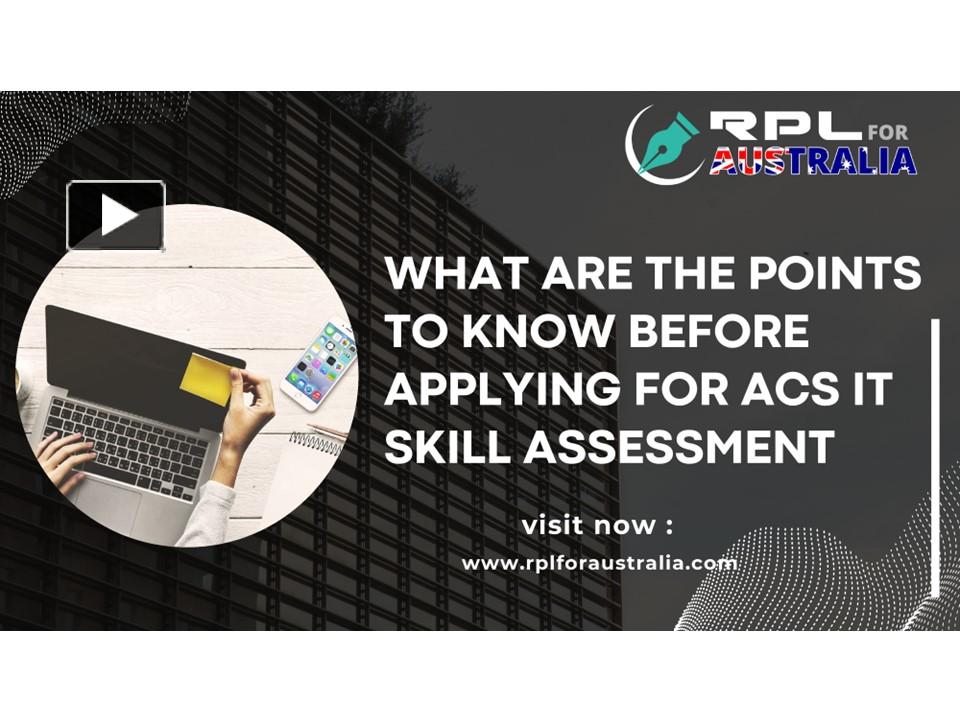 PPT – What Are The Points To Know Before Applying For ACS IT Skill ...