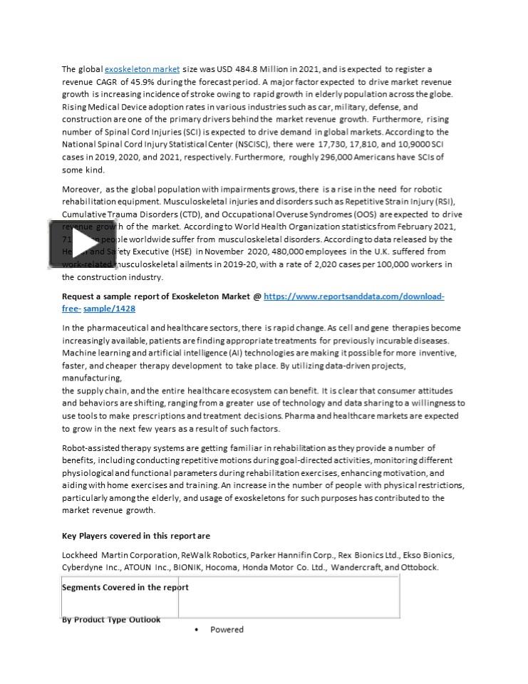 PPT – Exoskeleton Market to Receive Overwhelming Hike in Revenues by ...