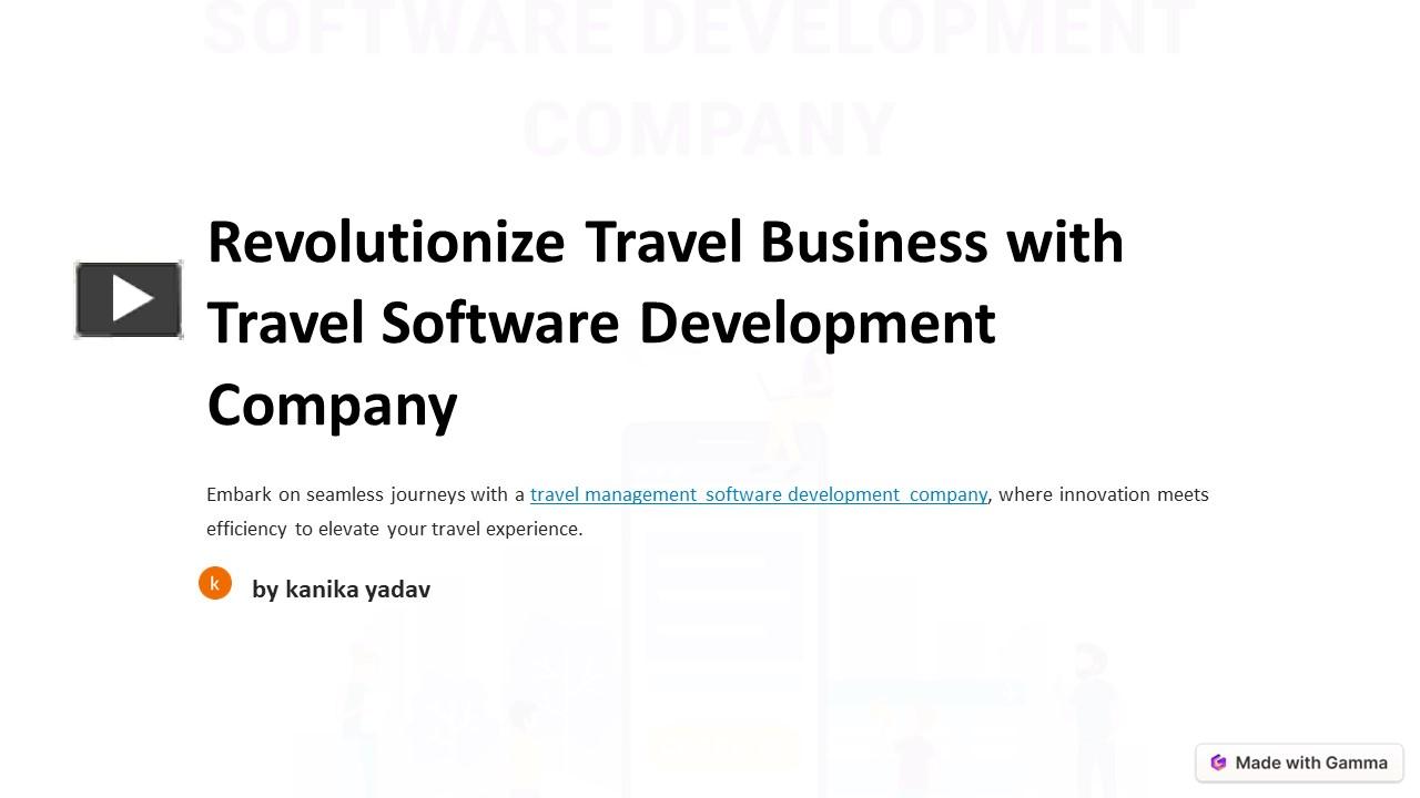 PPT – Revolutionize Travel Business with Travel Software Development ...