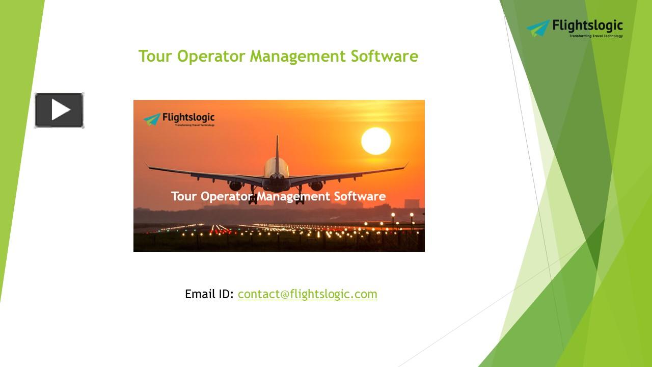Tour Operator Management Software presentation | free to download