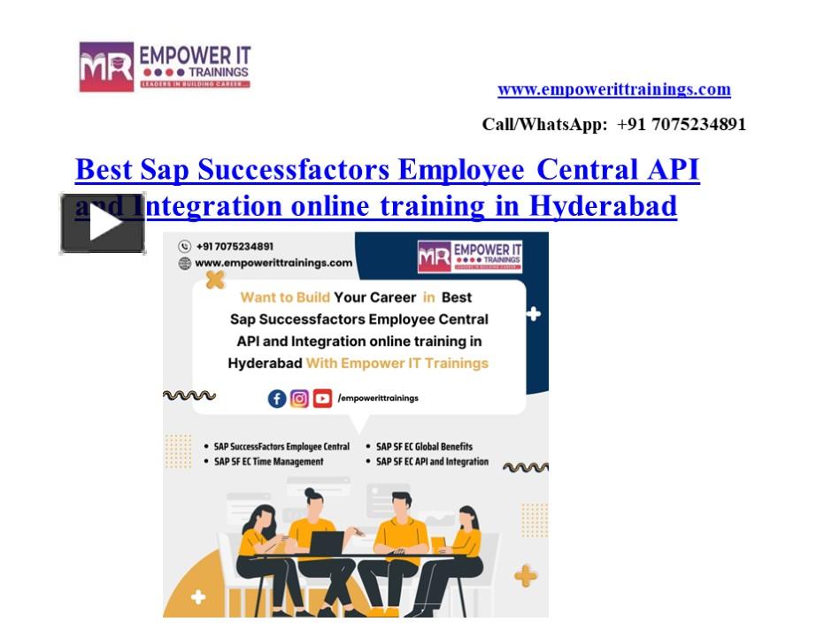 Sap Successfactors Employee Central API and Integration online training ...