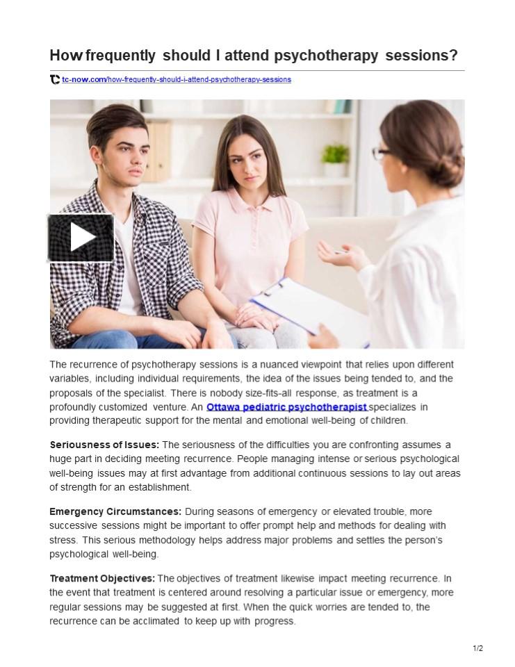 PPT – Navigating Psychotherapy Frequency: Tailoring Sessions to Your ...