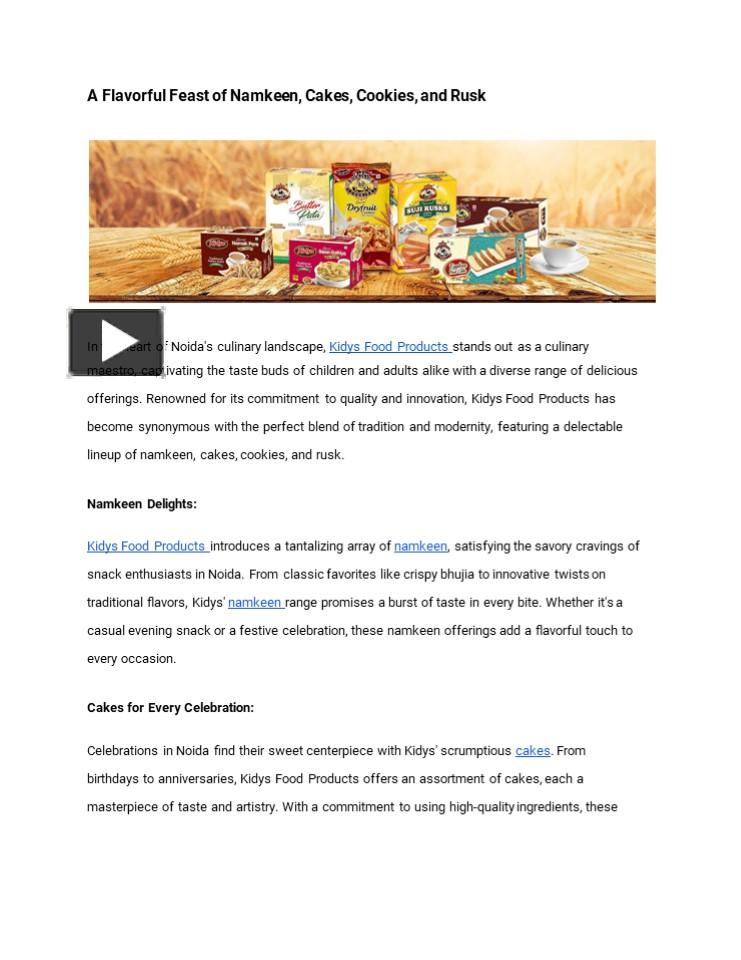 PPT – Best Bakery Food Products in Noida PowerPoint presentation | free ...