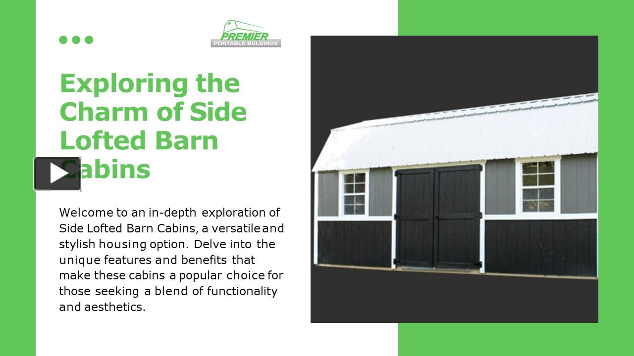 PPT – Side Lofted Barn Cabin for Elevated Living and Storage PowerPoint ...