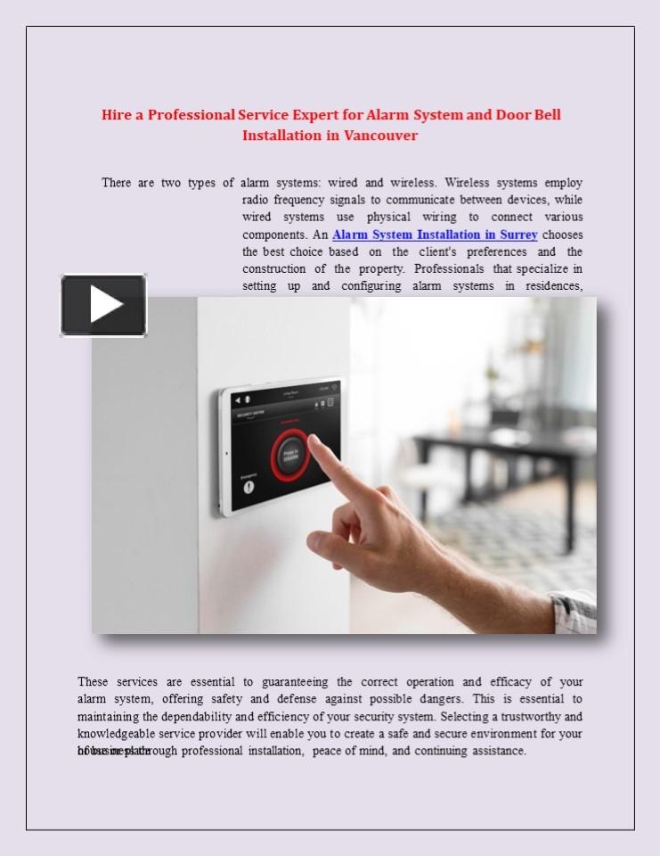 PPT – Hire a Professional Service Expert for Alarm System and Door Bell ...