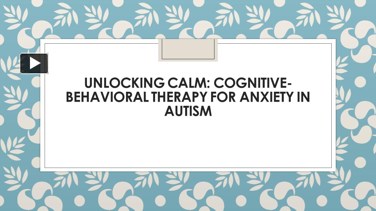 ABA Autism Therapy presentation | free to download