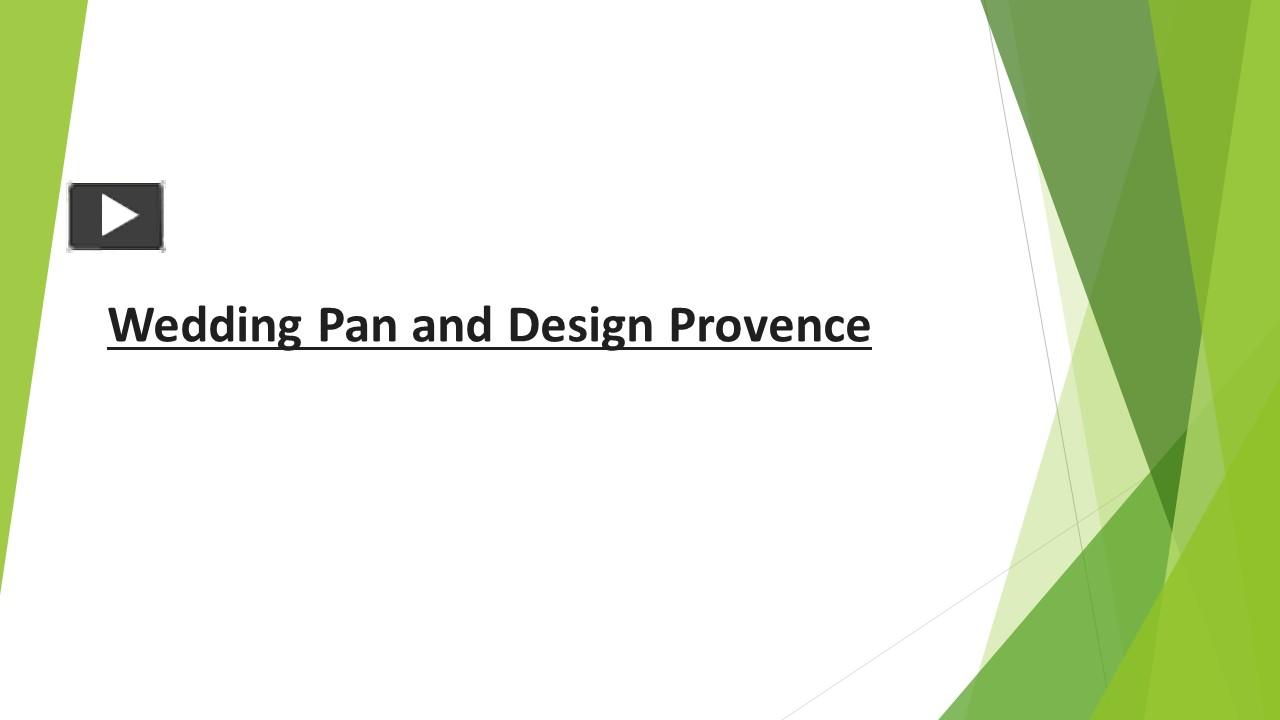 PPT – Wedding Pan and Design Provence PowerPoint presentation | free to ...