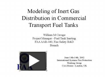 PPT – Ground Based Fuel Tank Inerting PowerPoint presentation | free to ...