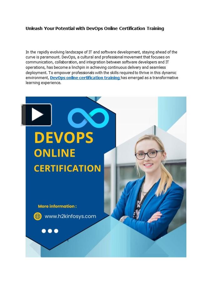 PPT – Unleash Your Potential with DevOps Online Certification Training ...