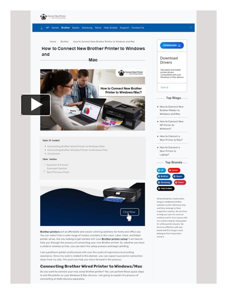 PPT – How to Connect New Brother Printer to Windows and Mac PowerPoint ...