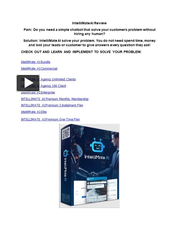 IntelliMate AI Review presentation | free to download