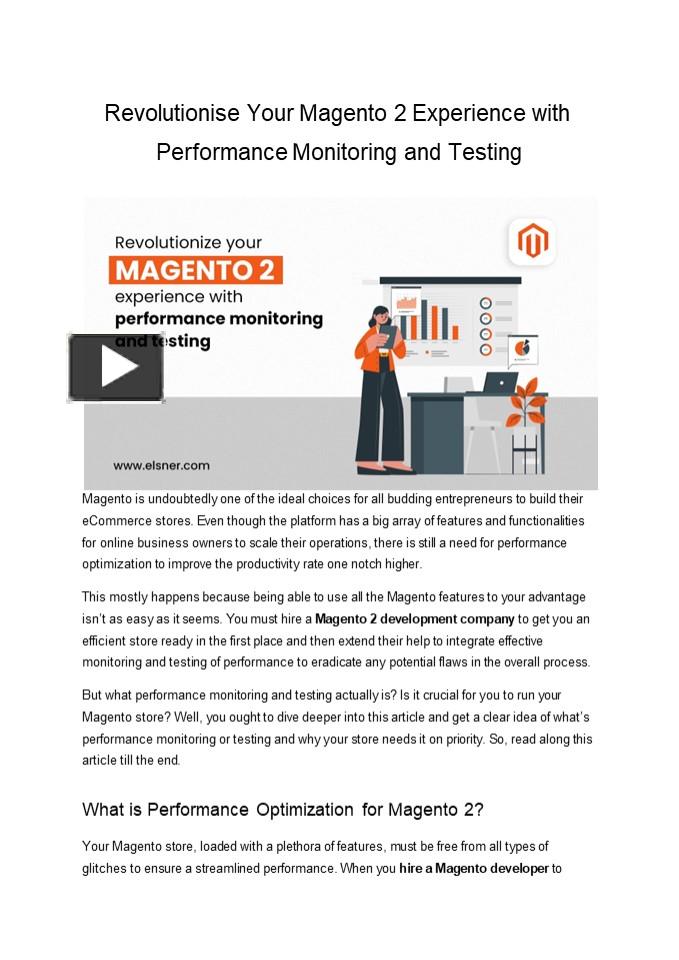 PPT – Revolutionise Your Magento 2 Experience with Performance ...