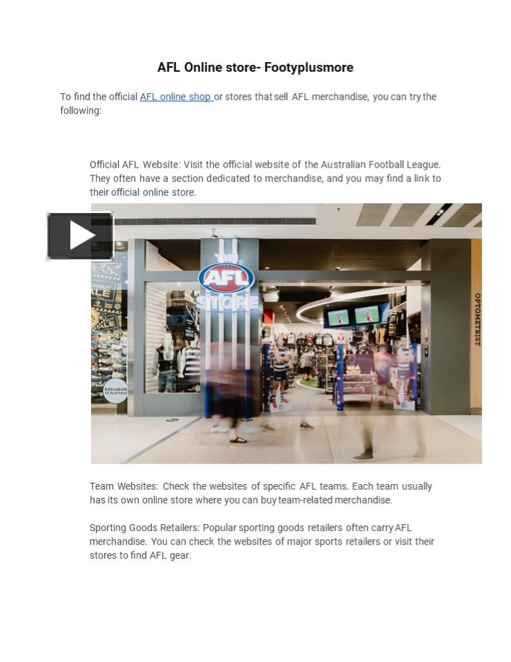 PPT – AFL Online store- Footyplusmore PowerPoint presentation | free to ...