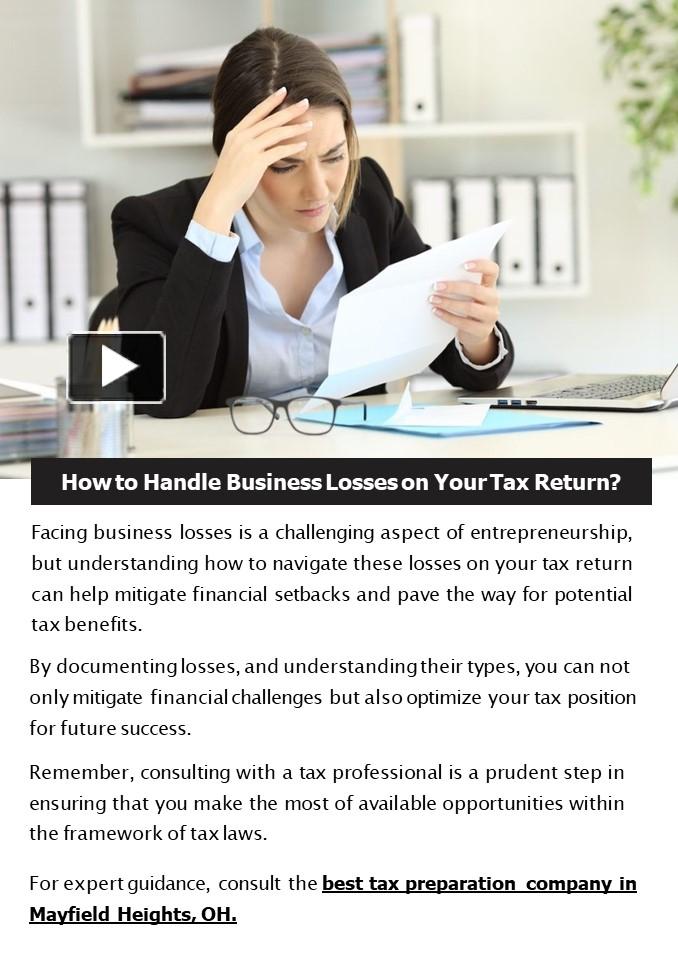 How to Handle Business Losses on Your Tax Return? presentation | free ...