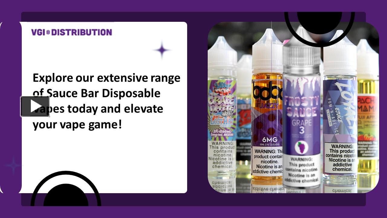 Explore our Extensive Range of Sauce Bar Disposable Vapes Today ...