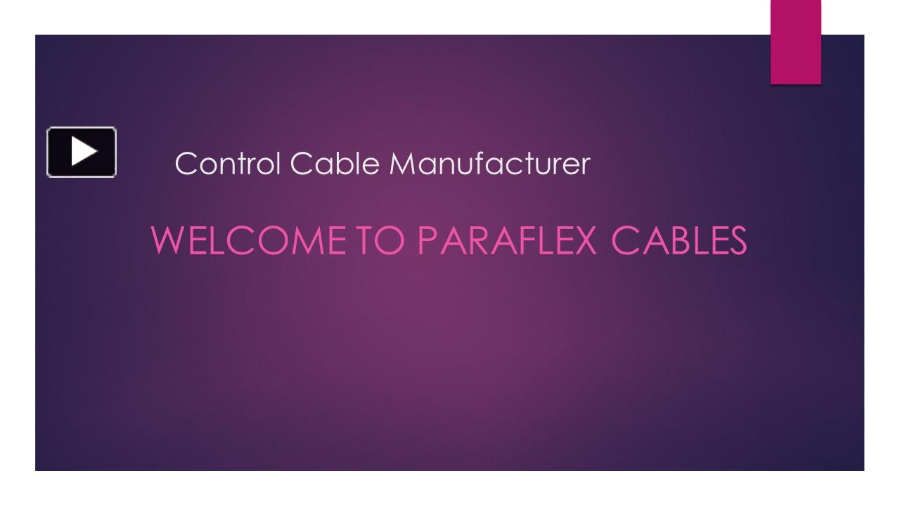 PPT – Control Cable Manufacturer PowerPoint presentation | free to ...
