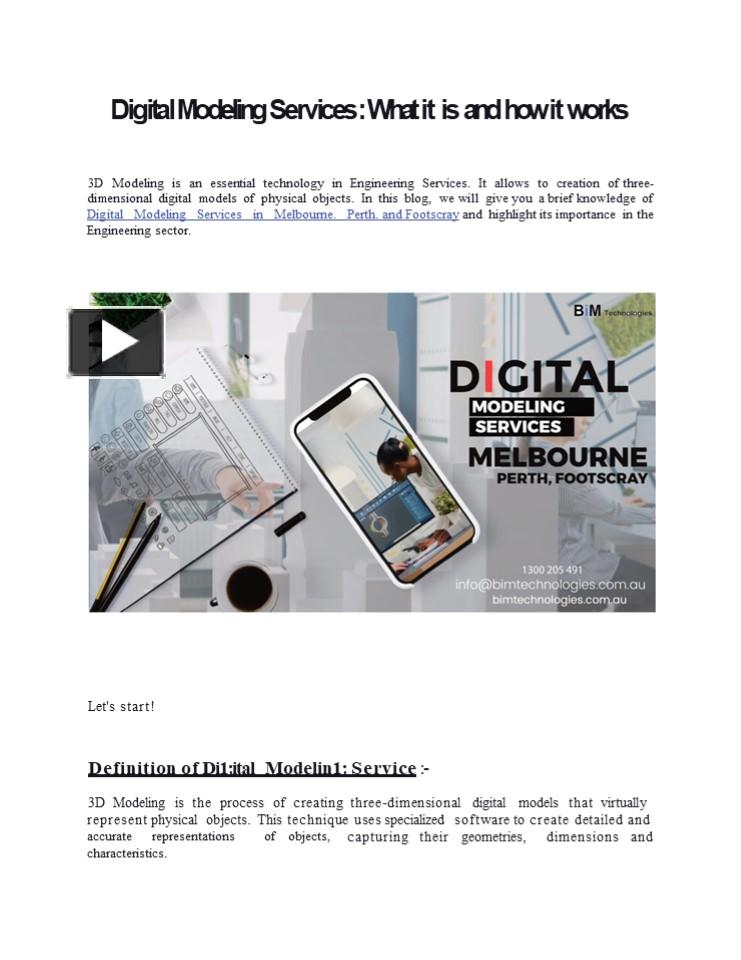 PPT – Best Digital Modeling Services Melbourne,Perth,Footscray - BIM ...