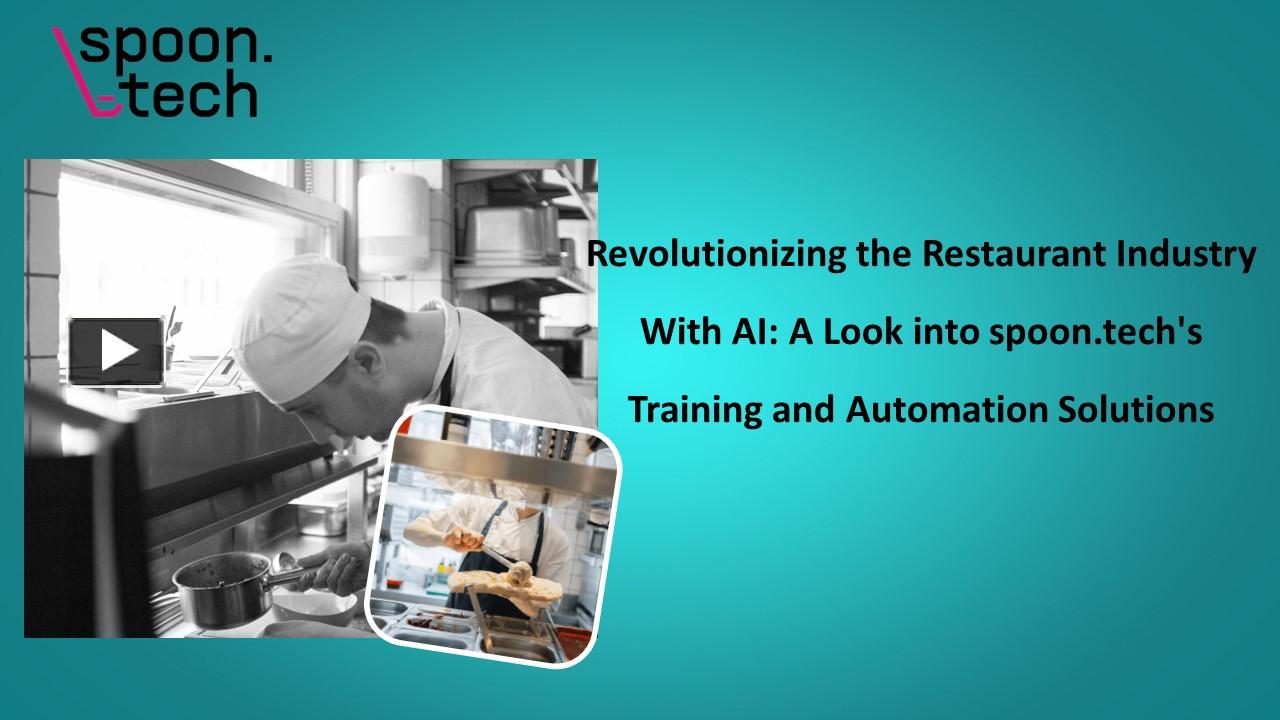 Revolutionizing the Restaurant Industry With AI: A Look into spoon.tech ...