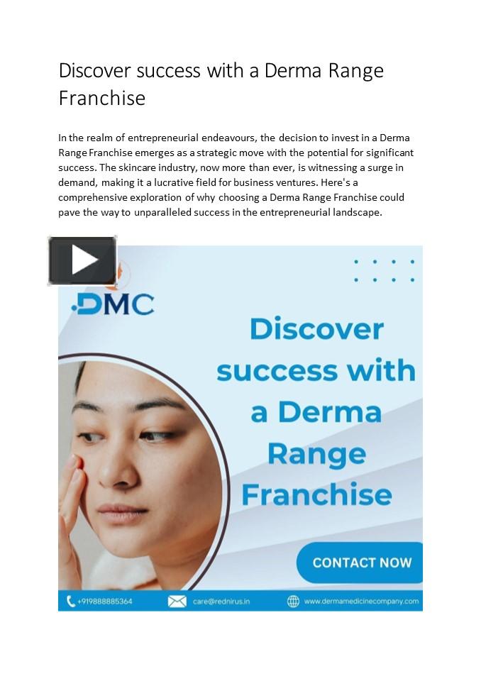 PPT – Discover success with a Derma Range Franchise PowerPoint ...