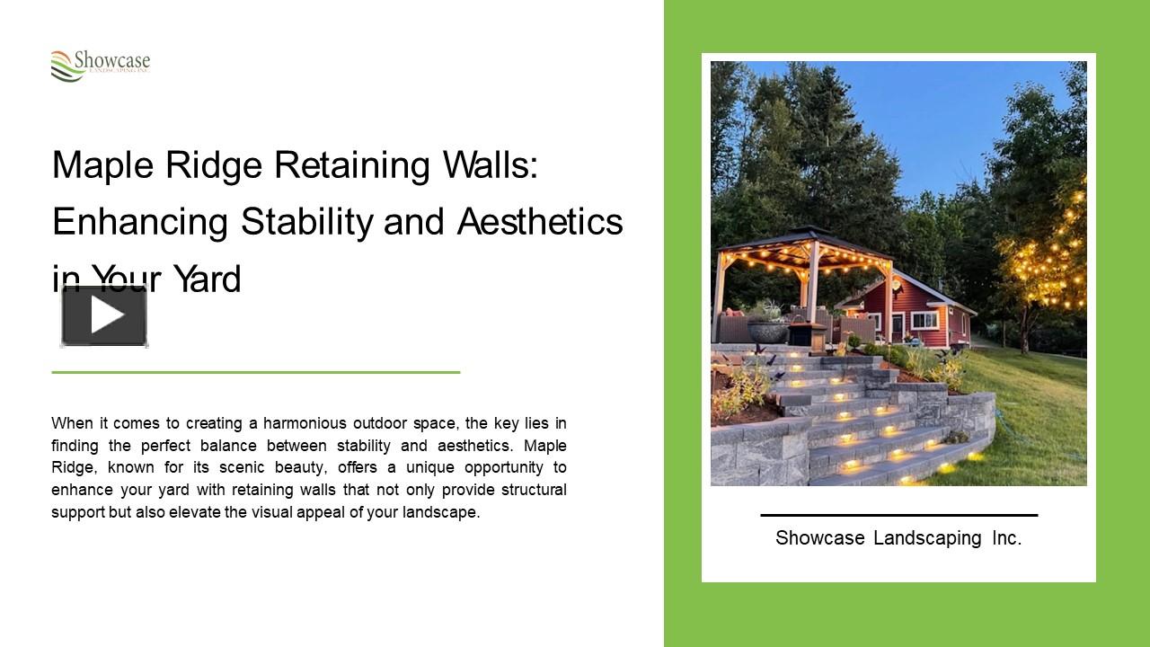Maple Ridge Retaining Walls: Enhancing Stability and Aesthetics in Your ...