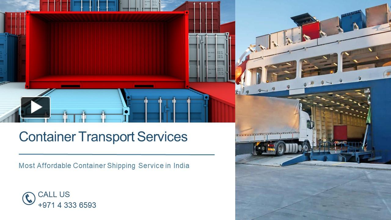 PPT – Affordable Container Transport Services by SLR Shipping ...