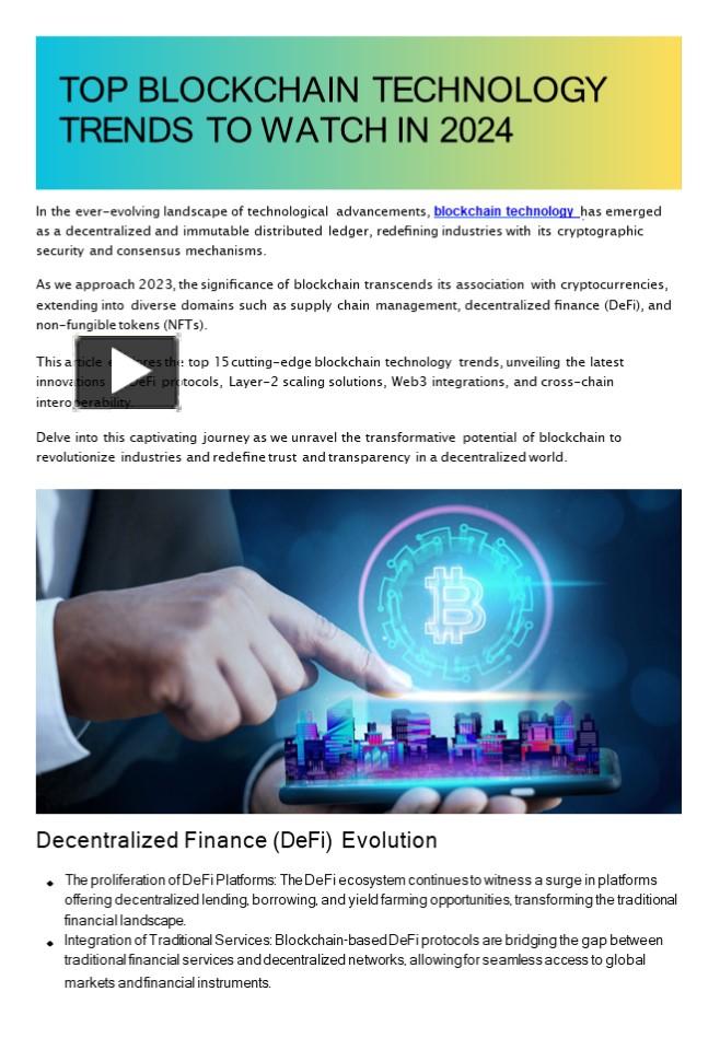 PPT – Top Blockchain Technology Trends to Watch in 2024 PowerPoint ...