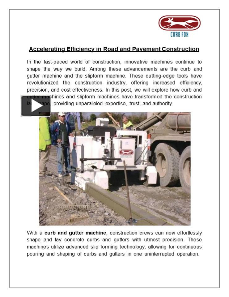 PPT – Accelerating Efficiency in Road and Pavement Construction ...