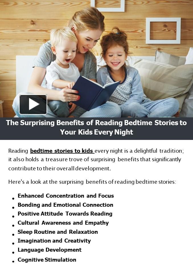 PPT – The Surprising Benefits of Reading Bedtime Stories to Your Kids ...