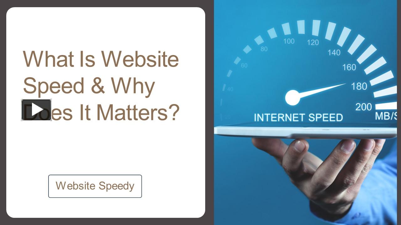What Is Website Speed & Why Does It Matters? presentation | free to ...