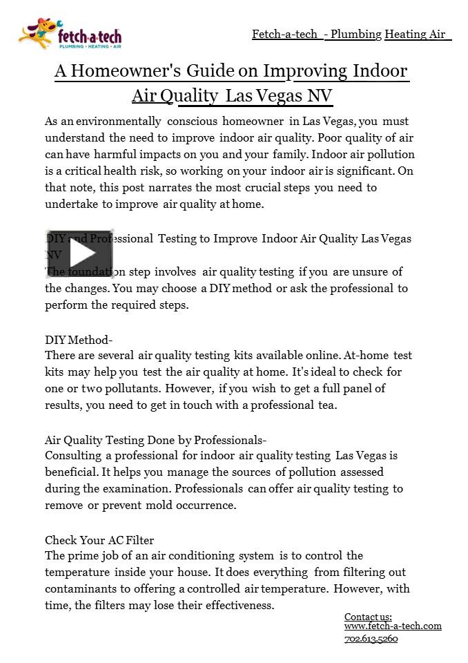 A Homeowner's Guide on Improving Indoor Air Quality Las Vegas NV ...