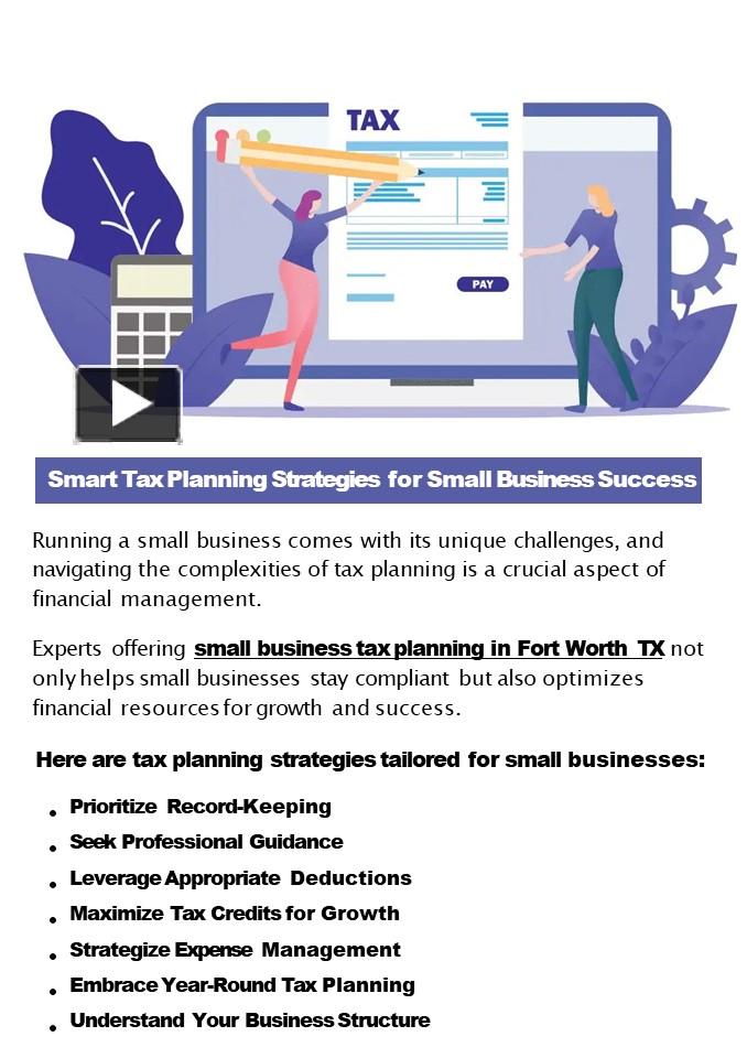 Smart Tax Planning Strategies for Small Business Success presentation ...