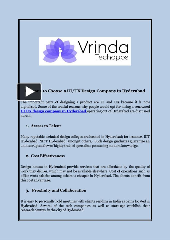 PPT – Reasons to Choose a UI/UX Design Company in Hyderabad PowerPoint ...