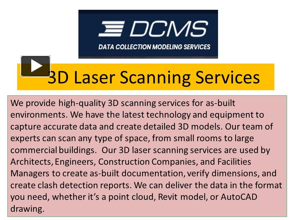 PPT – 3D Laser Scanning Services (1) PowerPoint presentation | free to ...