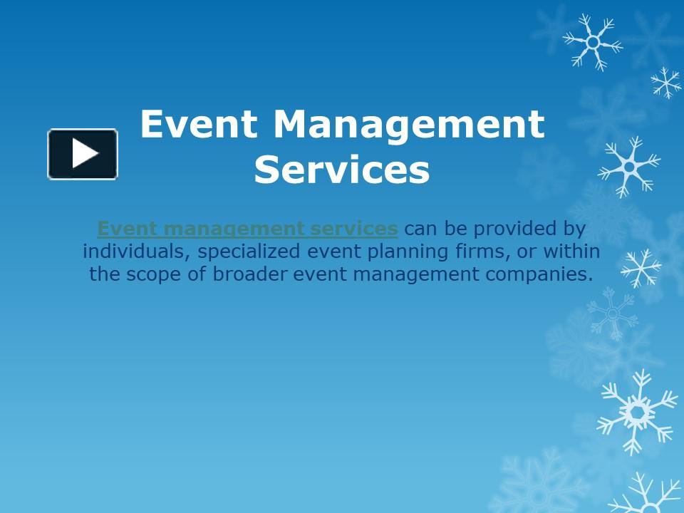 PPT – Event Management Services PowerPoint presentation | free to ...