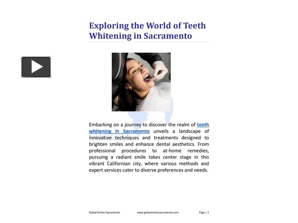 PPT – Exploring the World of Teeth Whitening in Sacramento PowerPoint ...