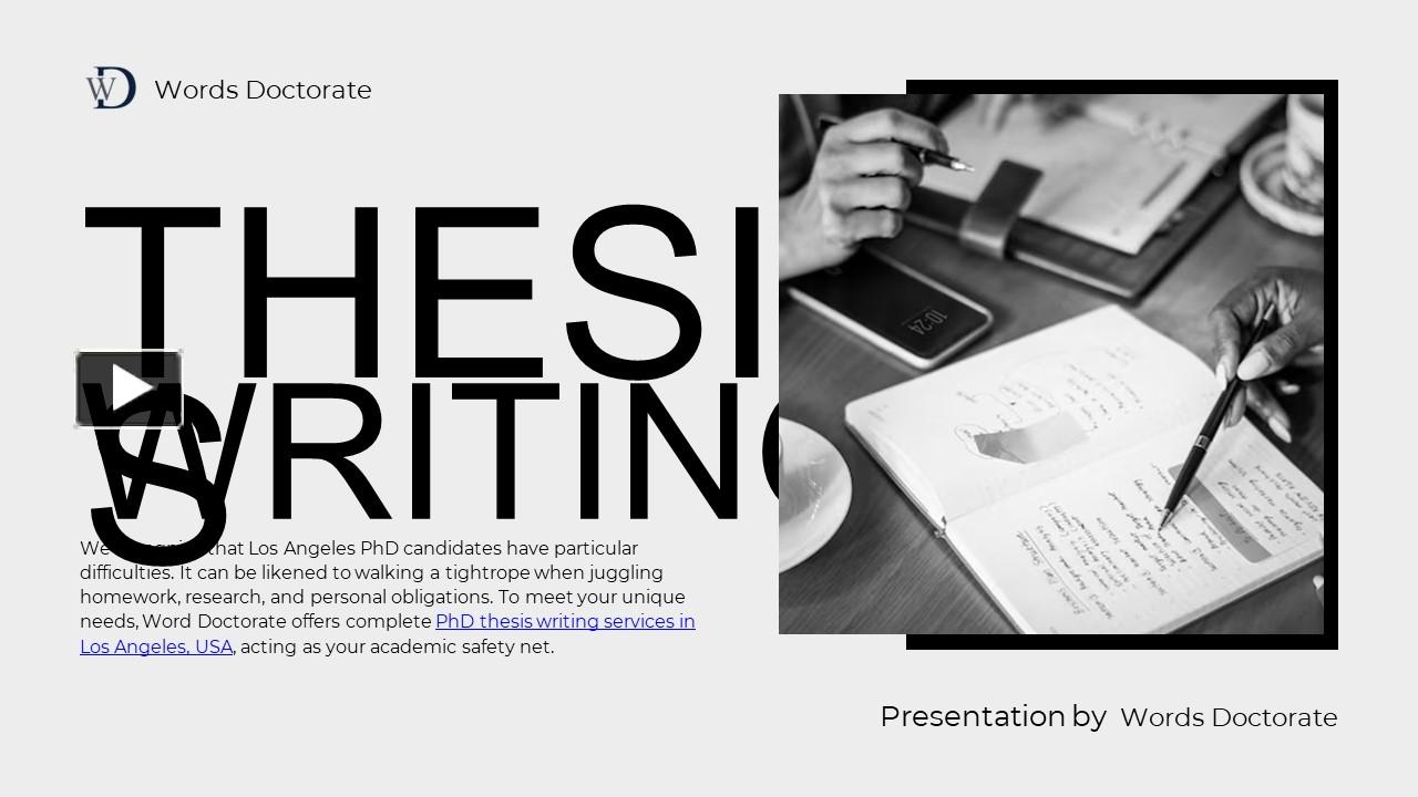 PPT – Thesis Writing Service in Los Angeles, USA PowerPoint ...